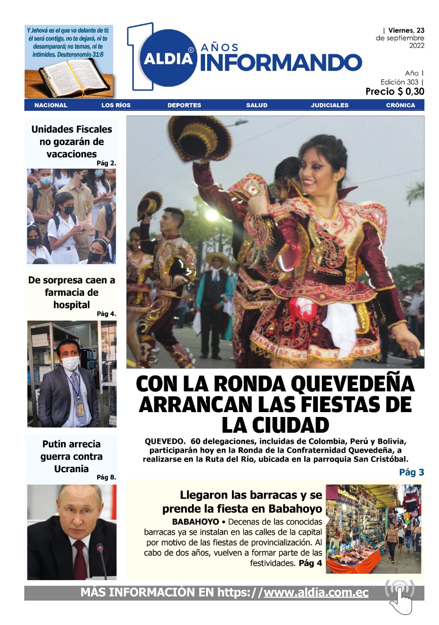 Edición 23 de septiembre de 2022 - Con la Ronda Quevedeña inician ...