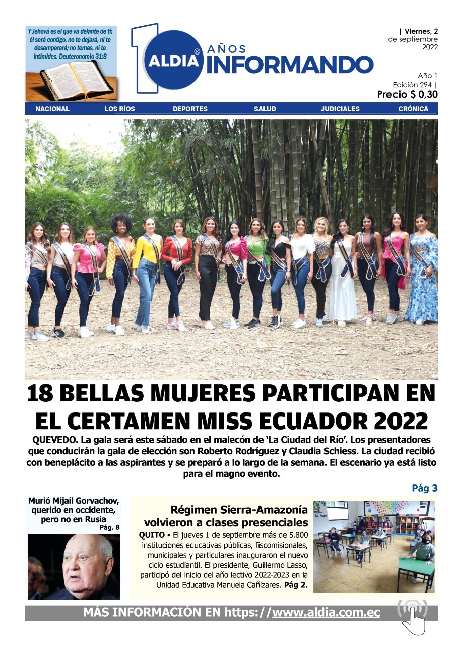 Edición 2 de septiembre de 2022 - Miss Ecuador 2032 - ALDIA | Noticias ...