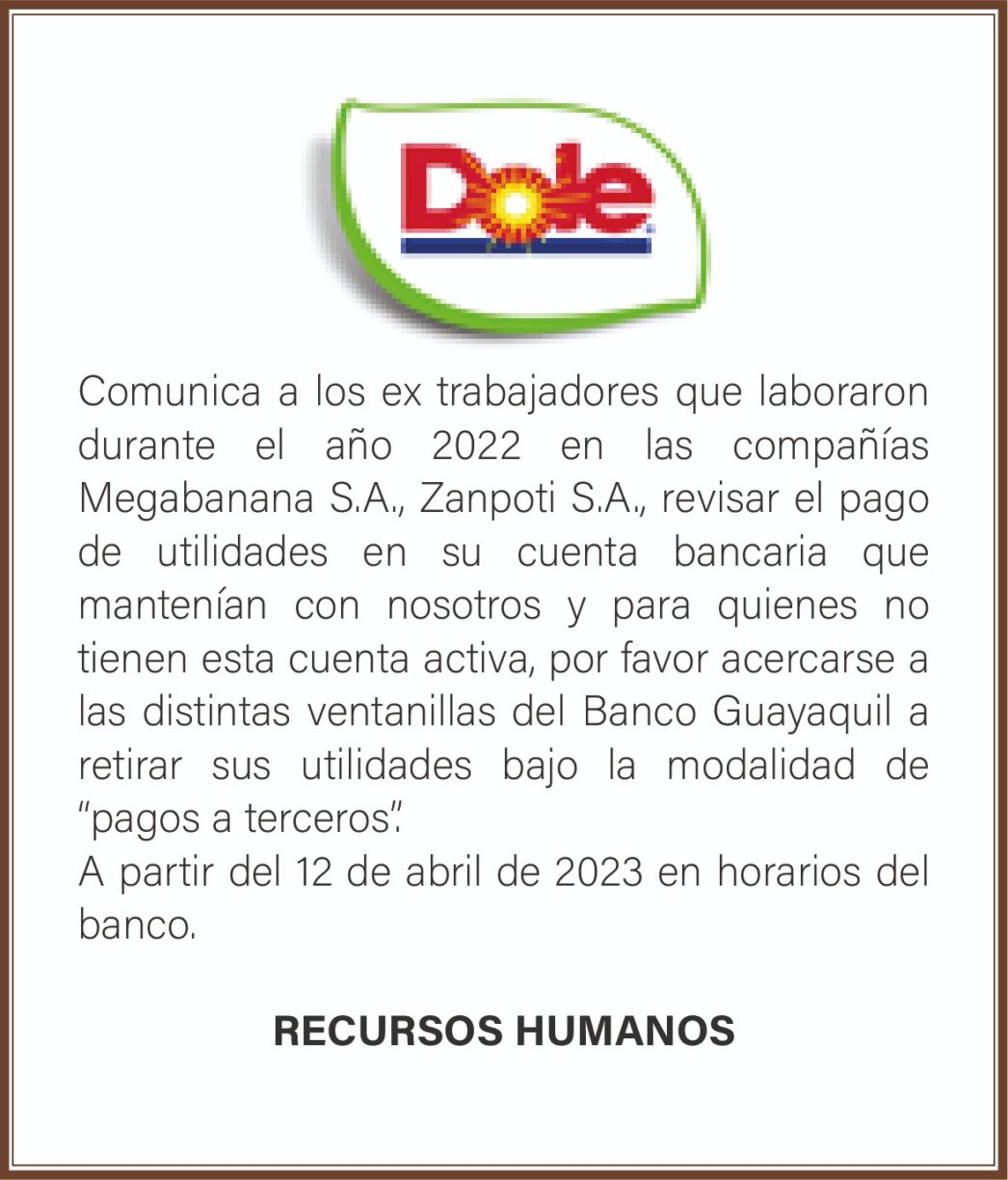 CONVOCATORIA DE LA COMPAÑIA DOLE - ALDIA | Noticias de Los Ríos ...